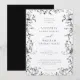 Black Botanical Garden Floral Wedding Invitation | Zazzle