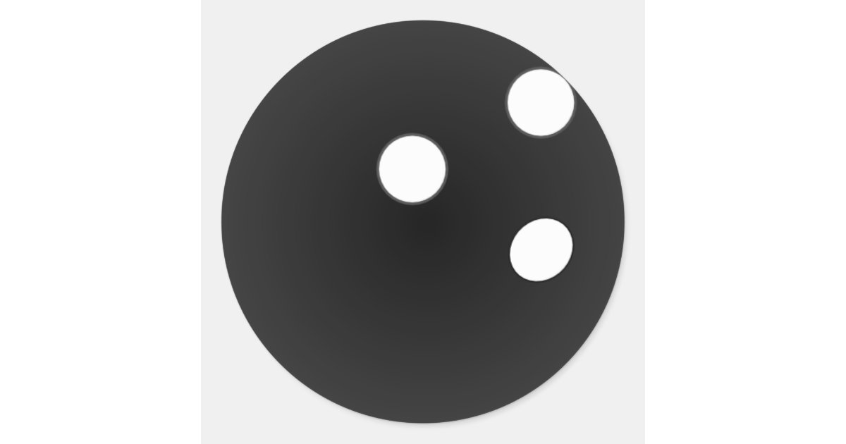 Black Bowling Ball Classic Round Sticker | Zazzle