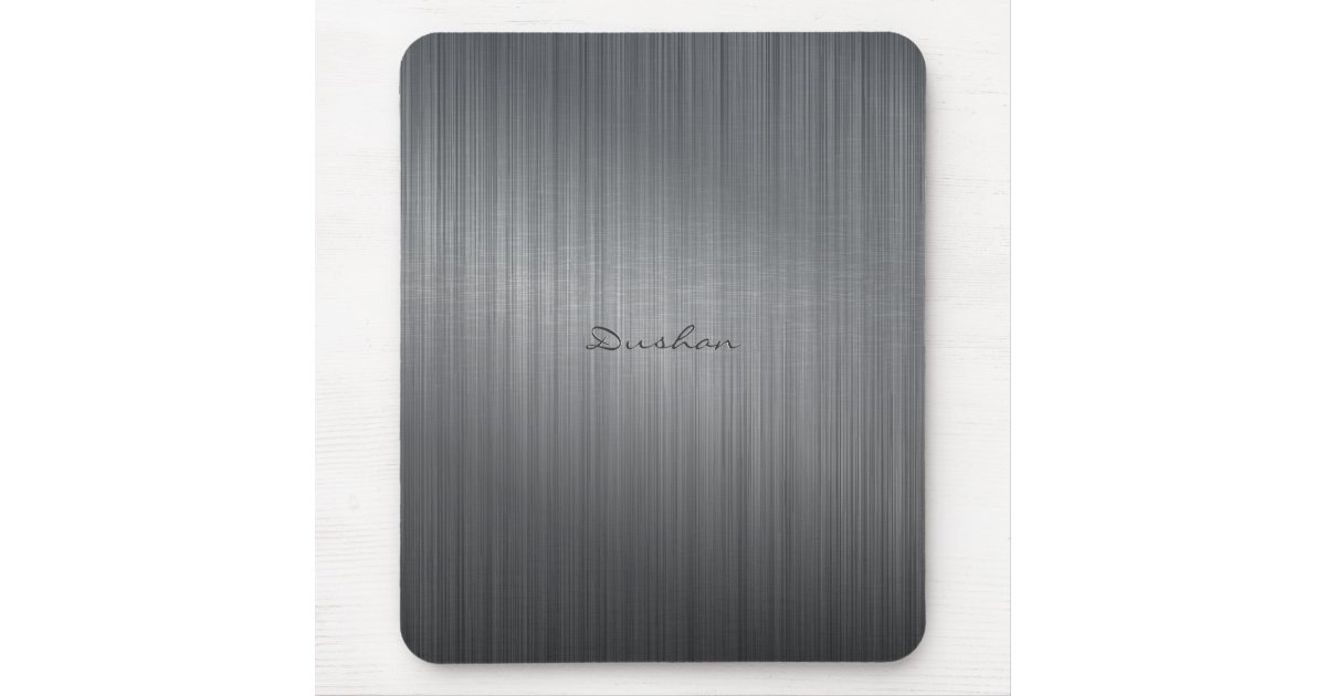 Black Brushed Metal iMouse Pad Mouse Pad | Zazzle