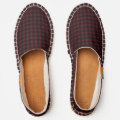 Black Buffalo Check Pattern on Burgundy Espadrilles | Zazzle