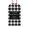 Black Buffalo Plaid Pattern Christmas Gift Tags | Zazzle