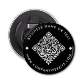 Black | Business Custom QR Code Bottle Opener | Zazzle