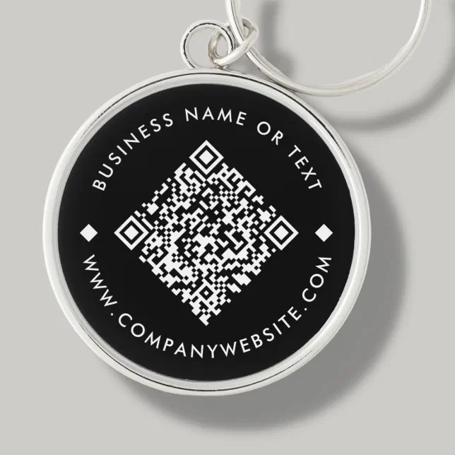 Black Business Custom QR Code Keychain | Zazzle Black Business Custom QR Code Keychain | Zazzle