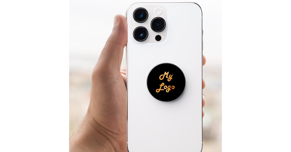 Black business logo PopSocket | Zazzle