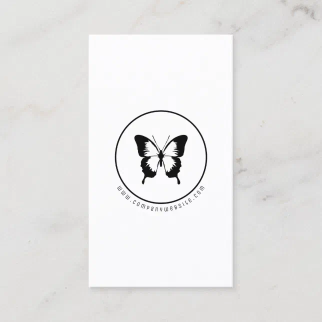 Black Butterfly Logo Business Card | Zazzle