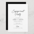 black calligraphy script engagement party invitation | Zazzle