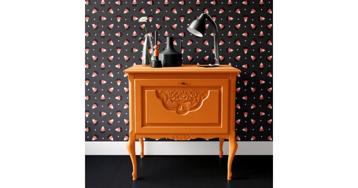Black Candy Corn Halloween Wallpaper | Zazzle