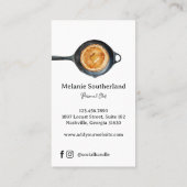 Black Cast Iron Skillet Personal Chef & Catering Business Card | Zazzle