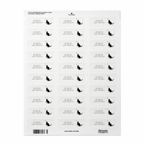 Black Cat Address Labels | Zazzle