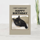 Black Cat Happy Birthday Card | Zazzle.com