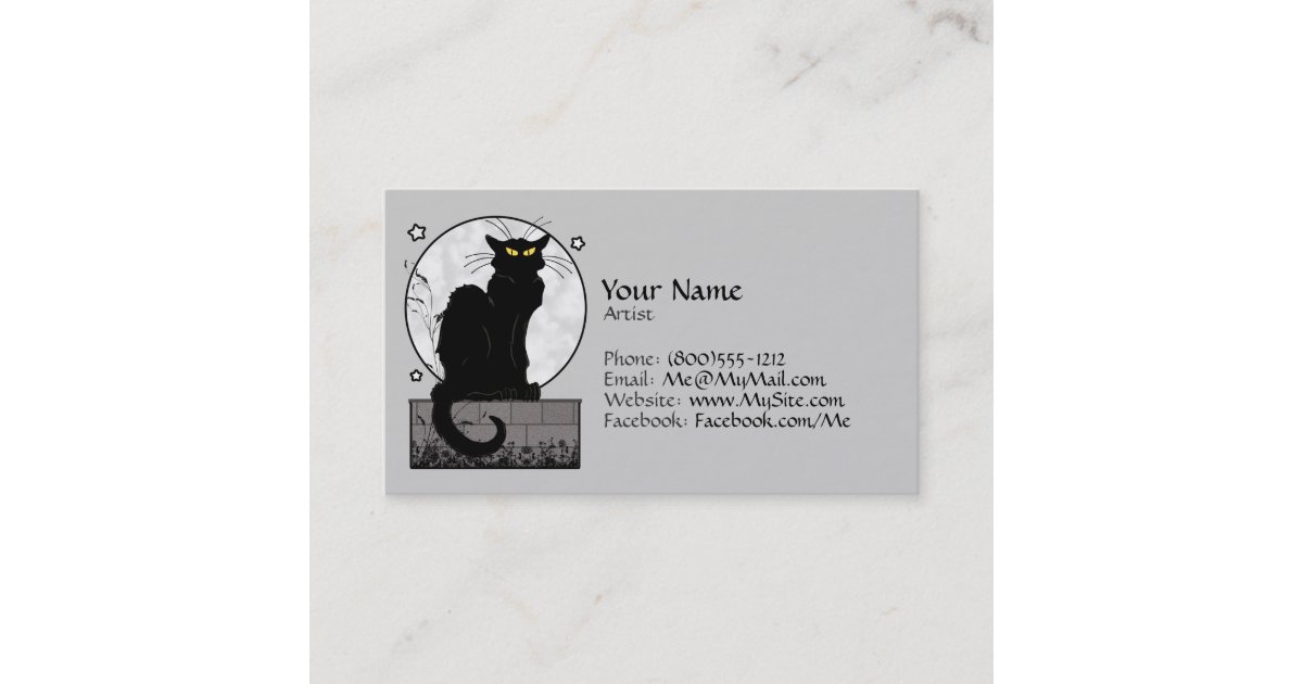 'Black Cat' Business Card | Zazzle