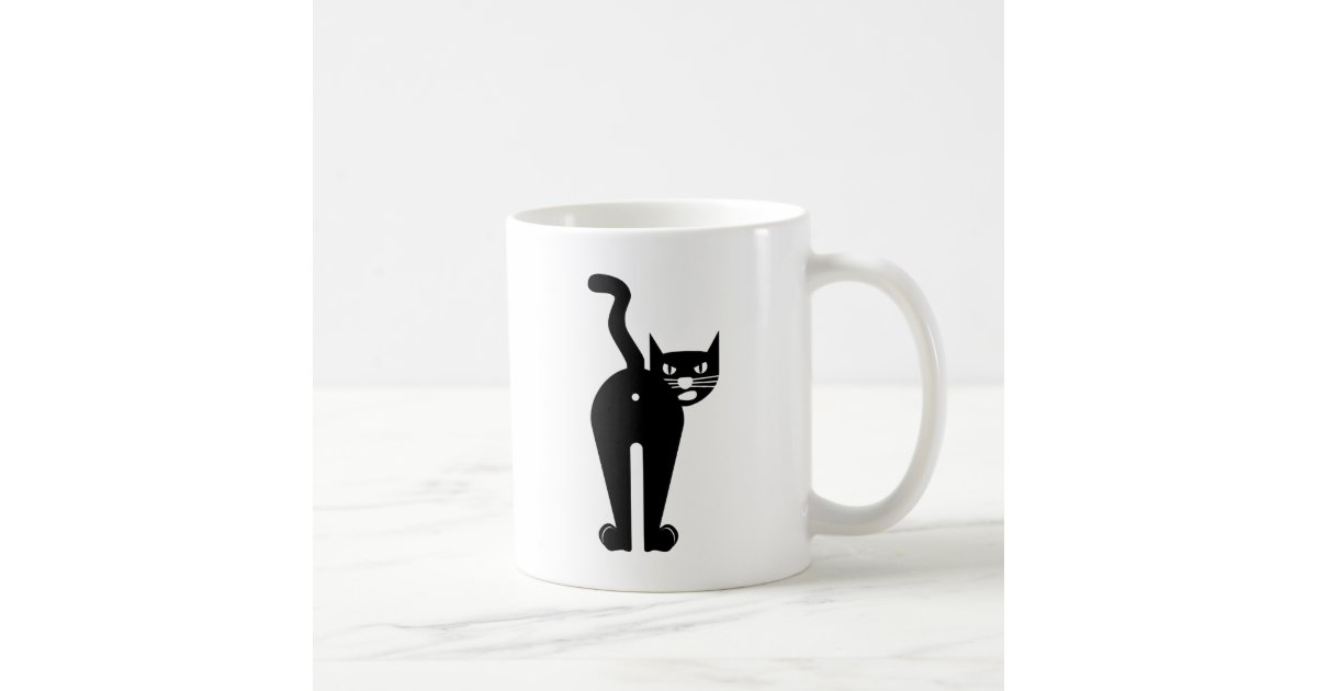 Black Cat butt hole Coffee Mug | Zazzle