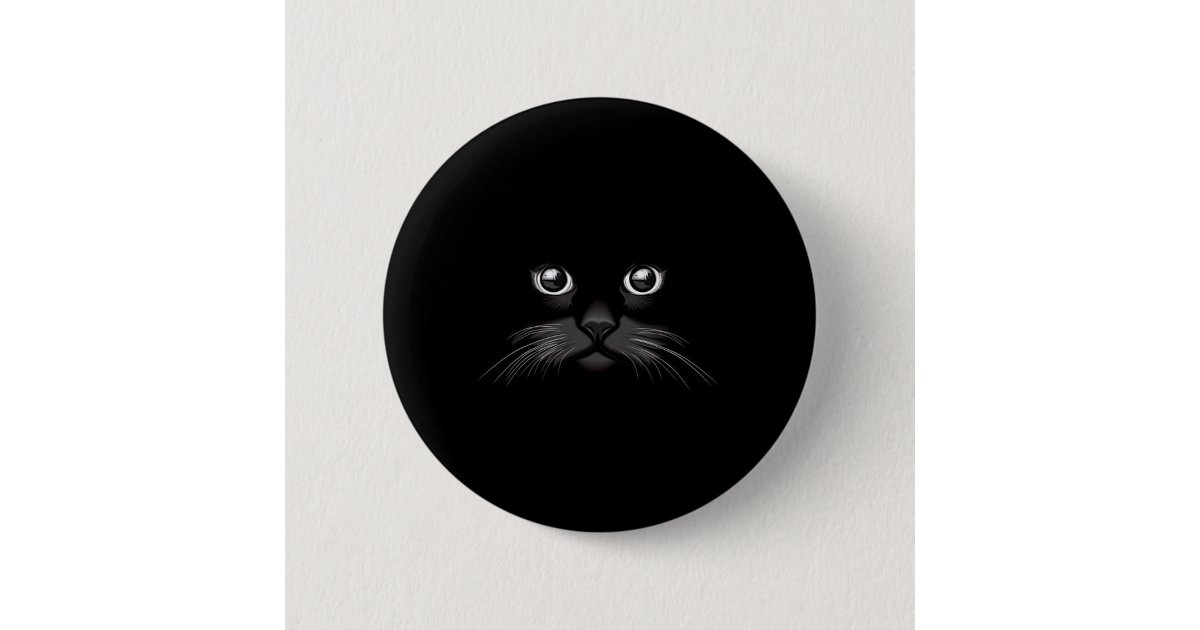 Black Cat Button | Zazzle