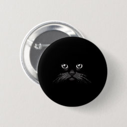 Black Cat Button | Zazzle