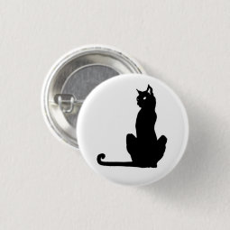 Black Cat Button | Zazzle