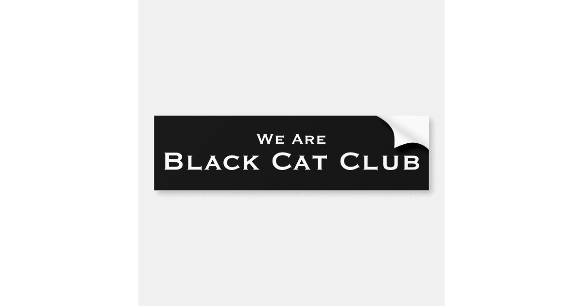 Black Cat Club bumper sticker | Zazzle