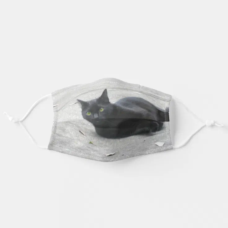 Black Cat face mask cover | Zazzle