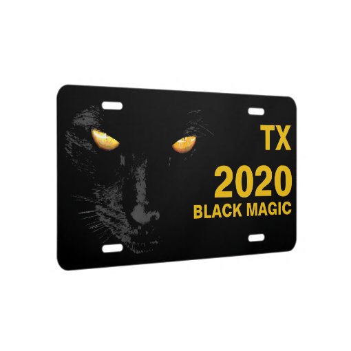 Black Cat Magic stunning customizable License Plate | Zazzle