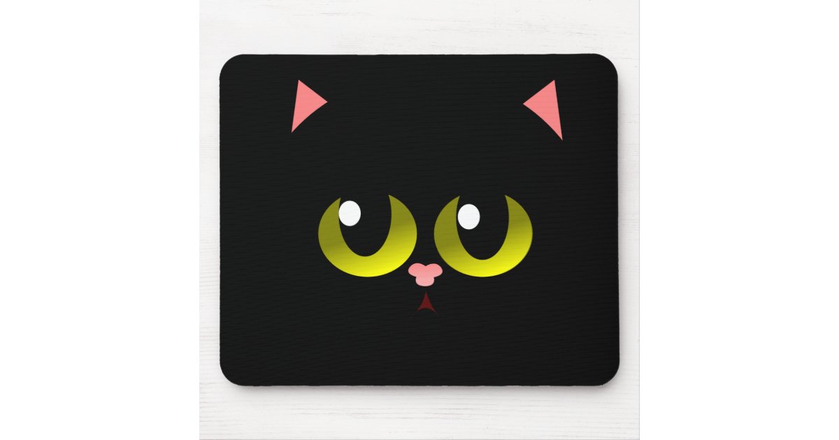 Black Cat Mouse Pad | Zazzle