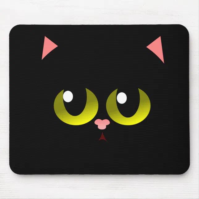 Black Cat Mouse Pad | Zazzle