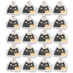 Black Cat Party Sticker | Zazzle
