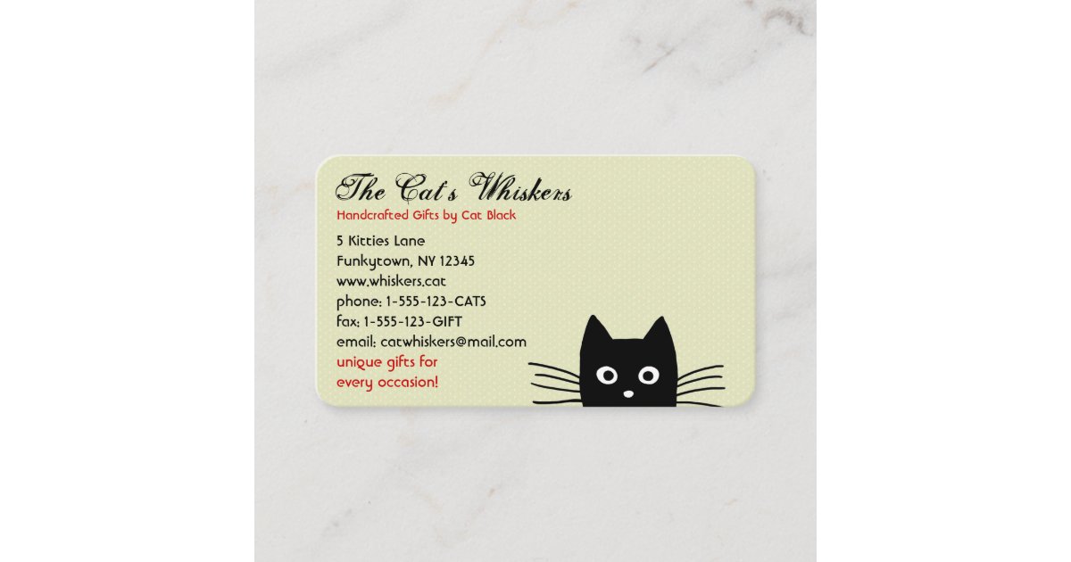 Black Cat Peeking Business Card | Zazzle