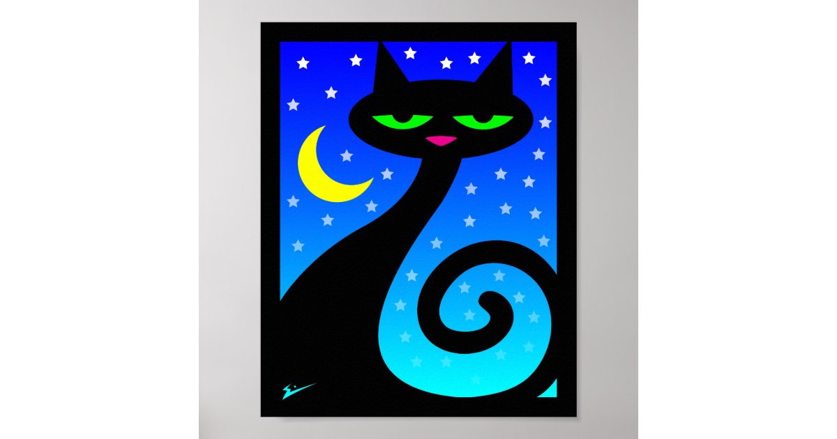 Black Cat Poster | Zazzle
