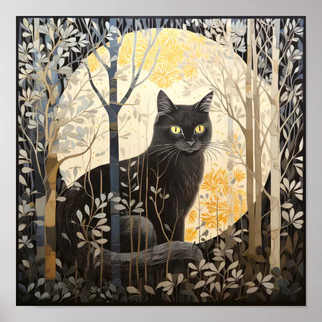 Black Cat Poster | Zazzle
