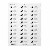 Black cat return address labels | Zazzle
