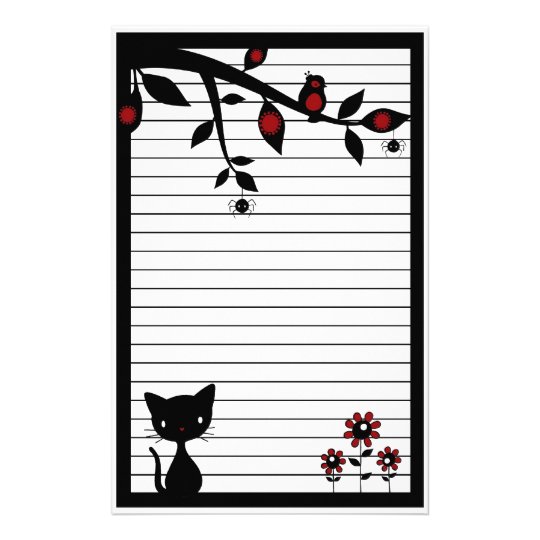 Black Cat Stationery | Zazzle.com