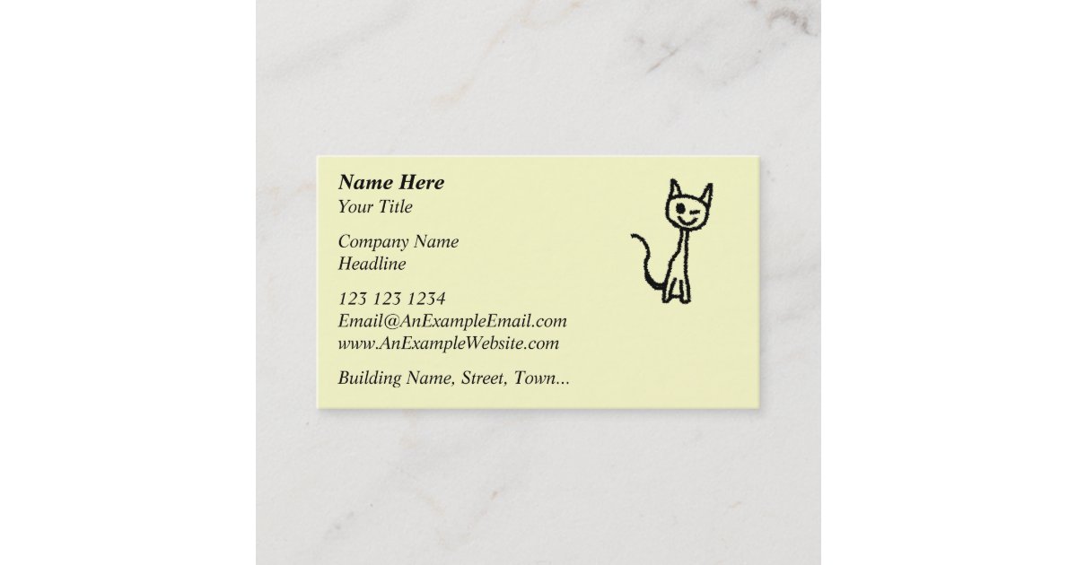 Black Cat, Winking. Business Card | Zazzle
