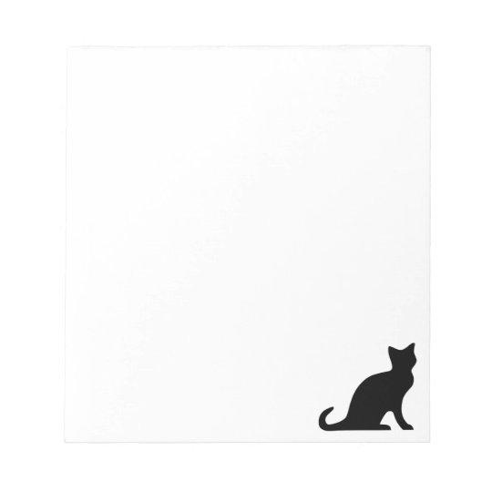 Black cat writing note pads | Silhouette of kitten | Zazzle.com