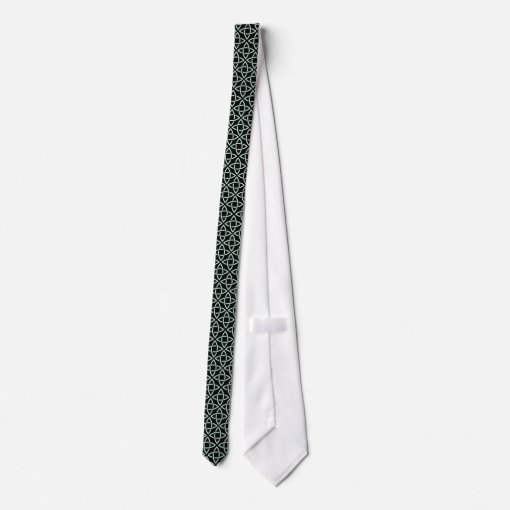 Black Celtic Knot Irish Tie | Zazzle