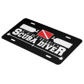 Black Certified Scuba Diver License Plate | Zazzle