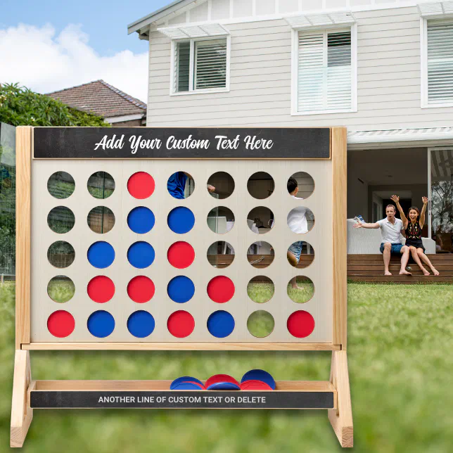 Black Chalkboard Custom Text Giant Life Sized Fast Four | Zazzle