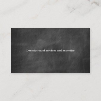 Black Chalkboard Teacher Tutor Business Card | Zazzle