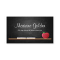Black Chalkboard Teacher's Business Card | Zazzle