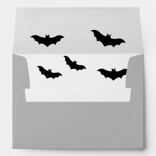 Black Chandelier and Bats Invitation Envelope | Zazzle