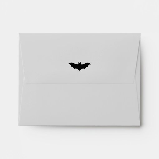 Black Chandelier and Bats RSVP Envelope | Zazzle