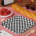 Black Checkered Paper Plates | Zazzle