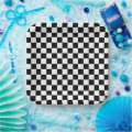 Black Checkered Paper Plates | Zazzle