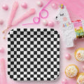 Black Checkered Paper Plates | Zazzle