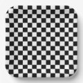 Black Checkered Paper Plates | Zazzle