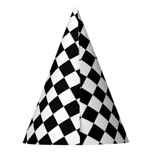 Black Checkered Party Hat | Zazzle