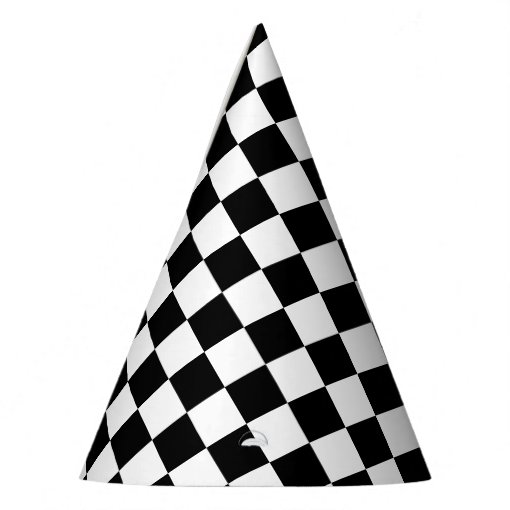 Black Checkered Party Hat | Zazzle