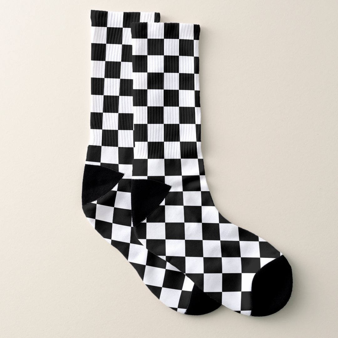 Black Checkered Socks | Zazzle