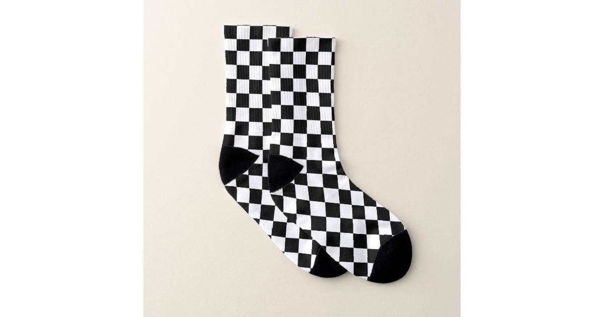 Black Checkered Socks | Zazzle