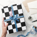 Black Checkered Wrapping Paper | Zazzle
