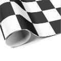 Black Checkered Wrapping Paper | Zazzle