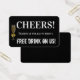 Black Cheers Wedding Bar Drink Voucher Ticket | Zazzle